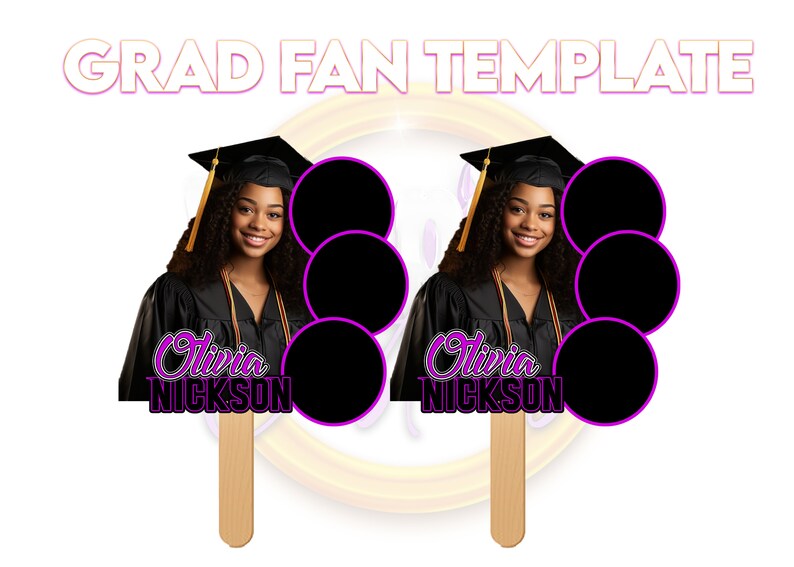 Editable Graduation Fan Template DIY Template - Etsy