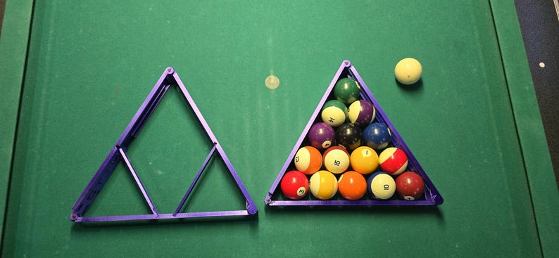 8 and 9 Ball Foldable Pool Ball Rack - Foldable Pool Triangle - 3D ...
