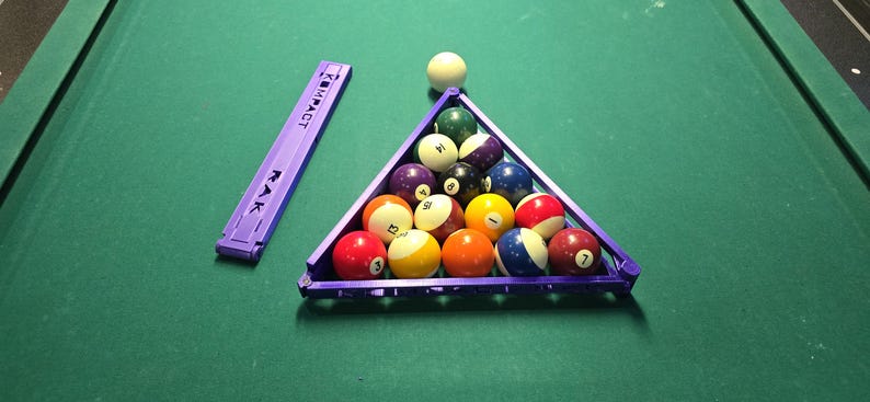 8 Ball Foldable Pool Ball Rack - Foldable Pool Triangle - 3D Printed ...