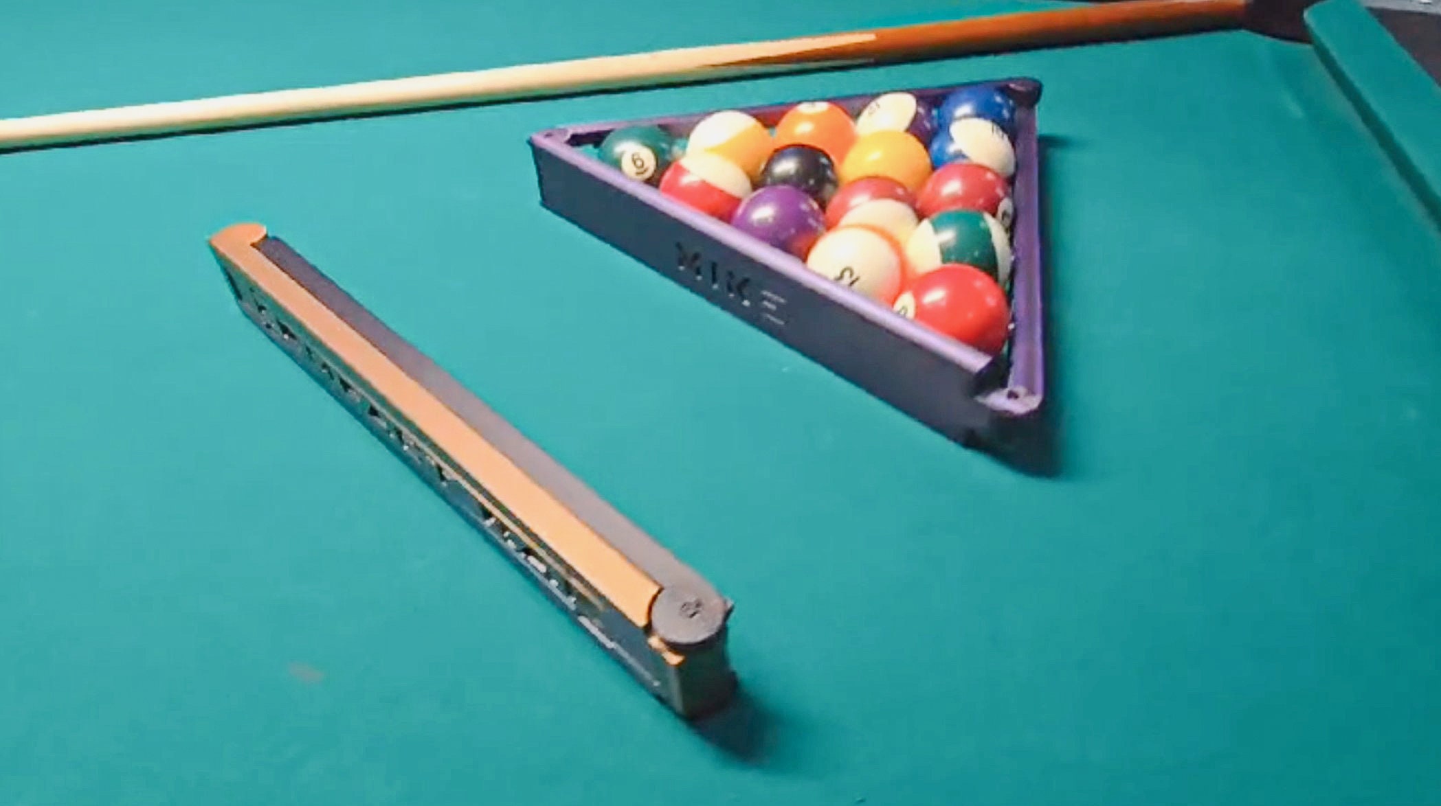 Foldable Pool Ball Rack Foldable Pool Triangle 3D Printed Customizable ...