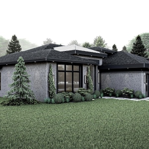 Modern House #2 - Stl Digital File. 3D Model of the House - Etsy