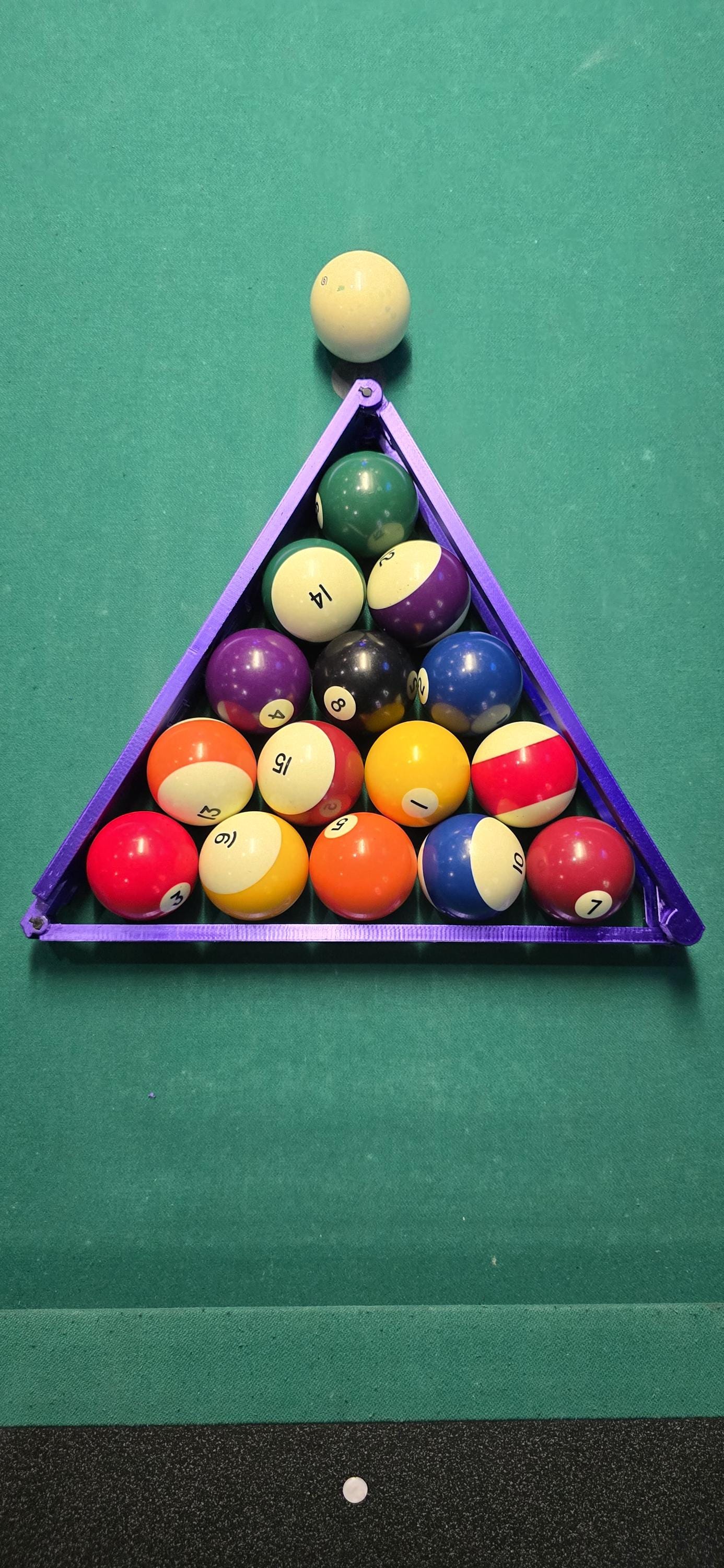 8 and 9 Ball Foldable Pool Ball Rack - Foldable Pool Triangle - 3D ...