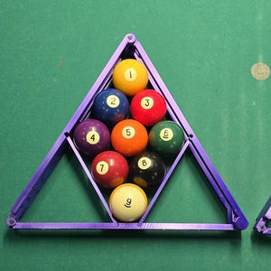 8 and 9 Ball Foldable Pool Ball Rack - Foldable Pool Triangle - 3D ...