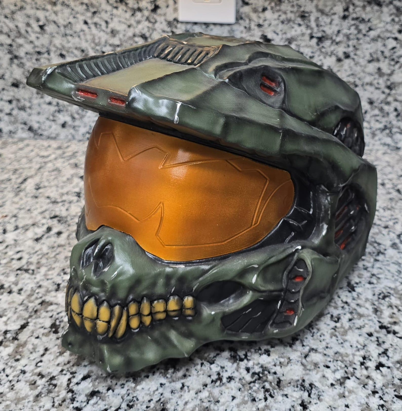 HALO Zombie Helmet - Master Chief Cosplay - Hight Quality With 2 Visors ...