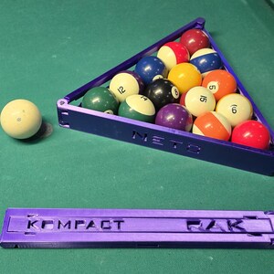 8 and 9 Ball Foldable Pool Ball Rack - Foldable Pool Triangle - 3D ...
