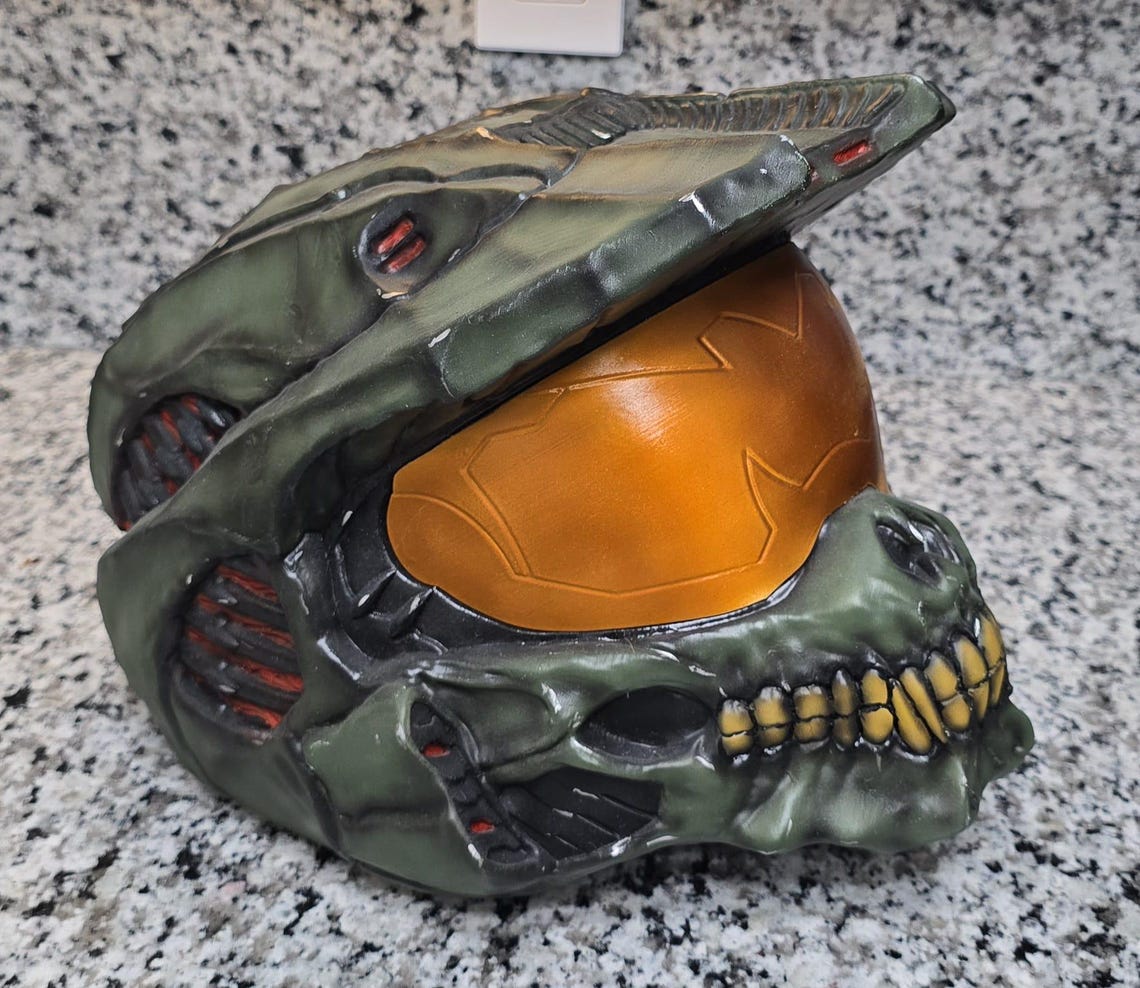 HALO Zombie Helmet - Master Chief Cosplay - Hight Quality With 2 Visors ...