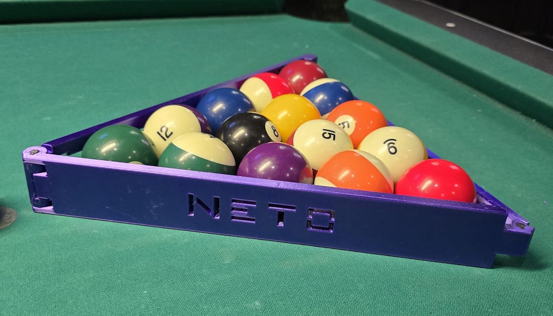 8 Ball Foldable Pool Ball Rack - Foldable Pool Triangle - 3D Printed ...