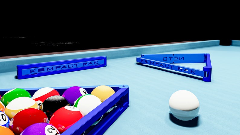 Foldable Pool Ball Rack Foldable Pool Triangle 3D Printed Customizable ...