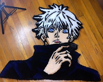 Anime Tufted Rug Handmade Tufted Gojo Custom Tufted Rug Gojo Rug Custom ...