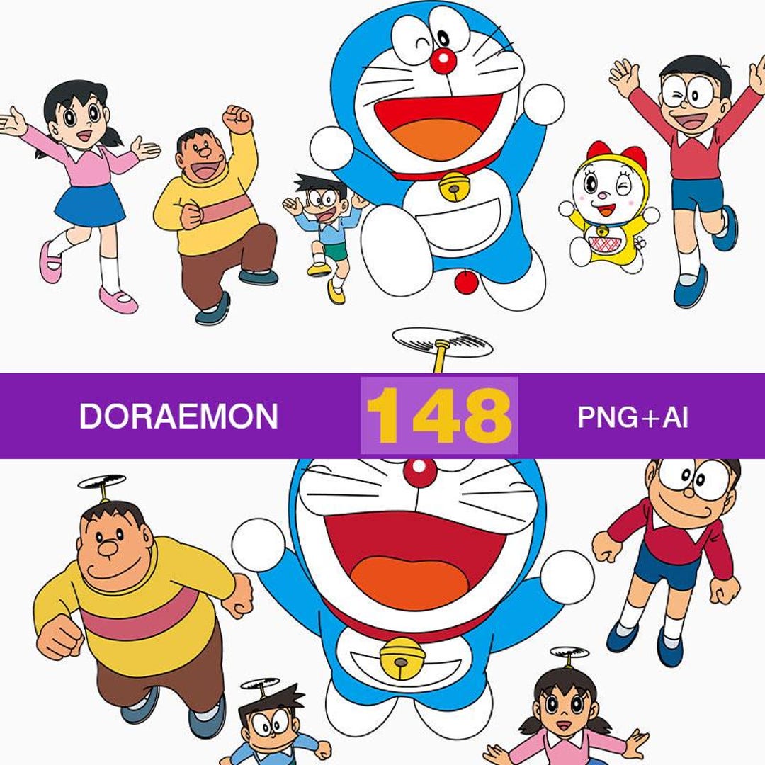148 Cute Cartoon Japanese Robot Cat Doraemon Nobita Shizuka Doraemon AI ...