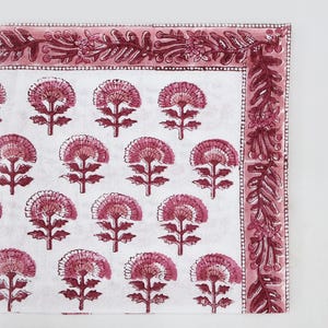 Purple and Green Indian Hand Block Print Napkins With Floral Prints ...