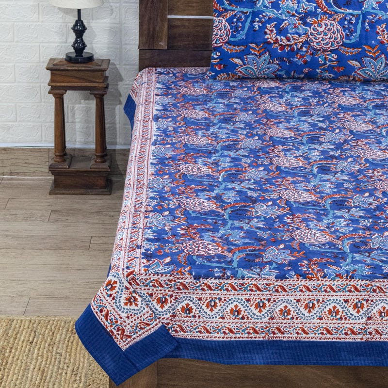 Block Print Bed Sheet - Etsy
