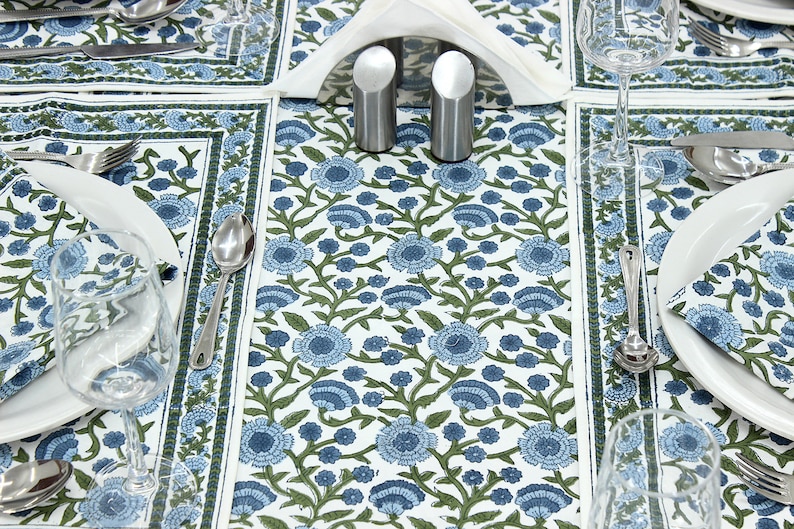 Blue and White Wedding Party Tablecloth Dining Table Linens - Etsy