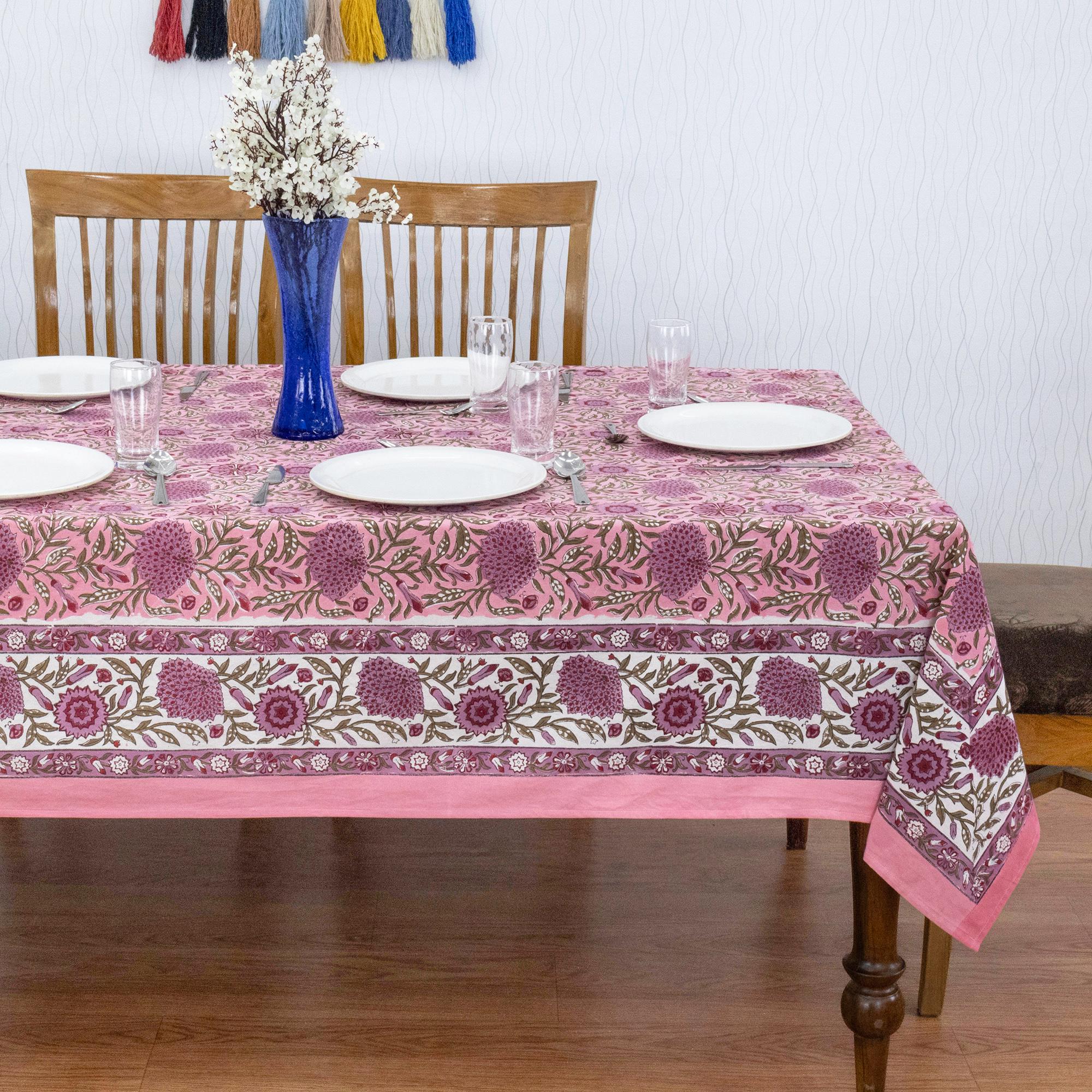 Pink and Red Floral Table Cloth, Home & Living Table Linens, Modern ...