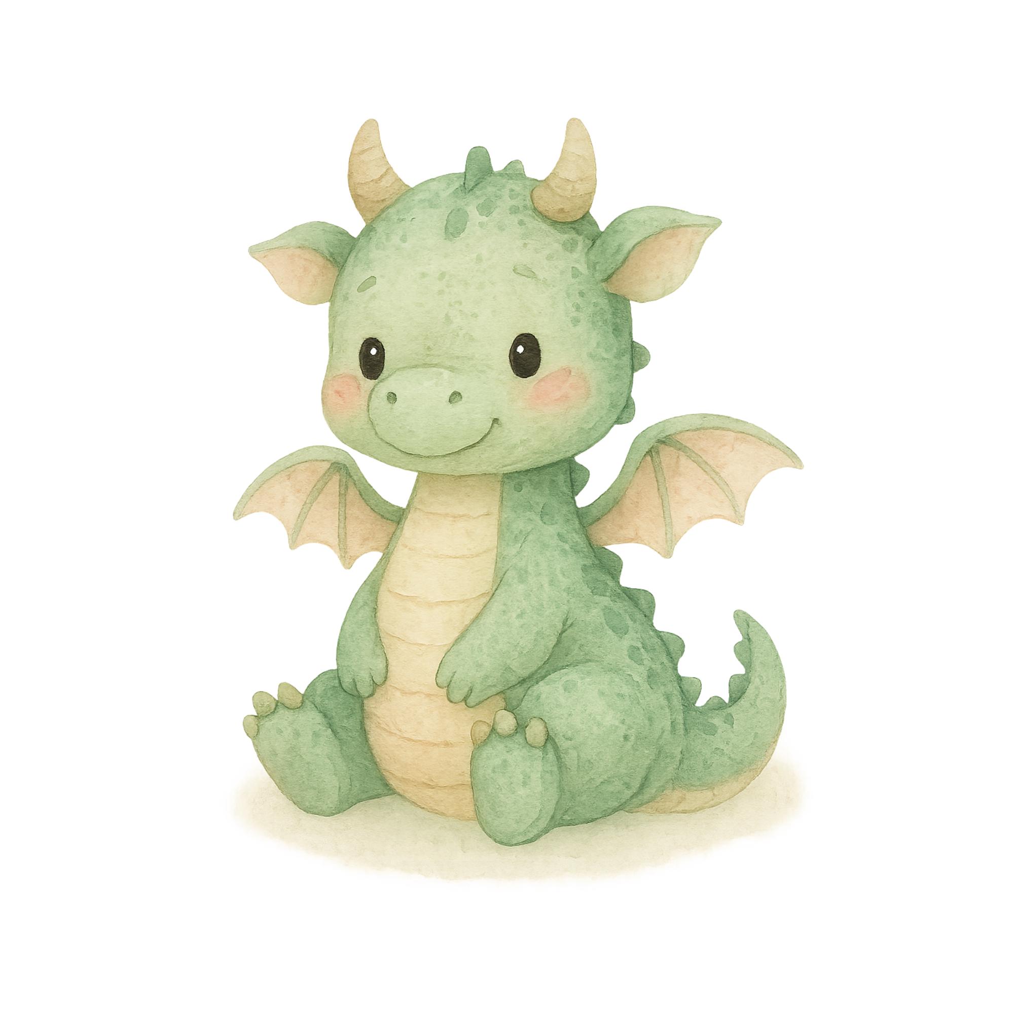 17 PNG Dragon Watercolor Clipart, Cute Baby Dragon, Magical Dragon ...