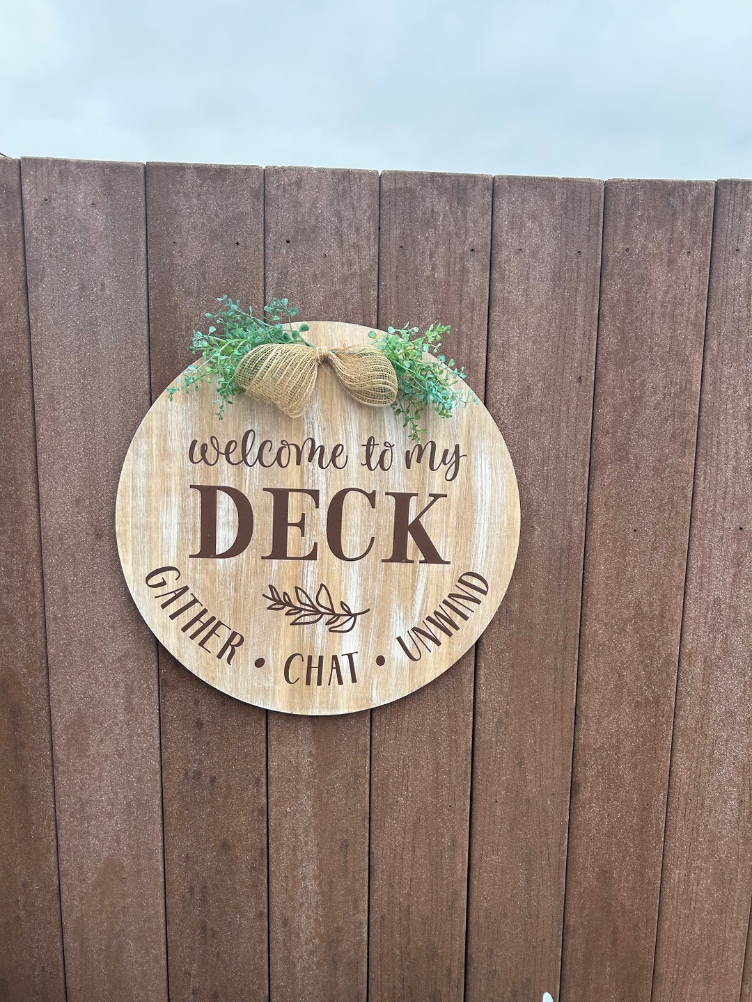 Welcome to Our Deck Sign - Etsy