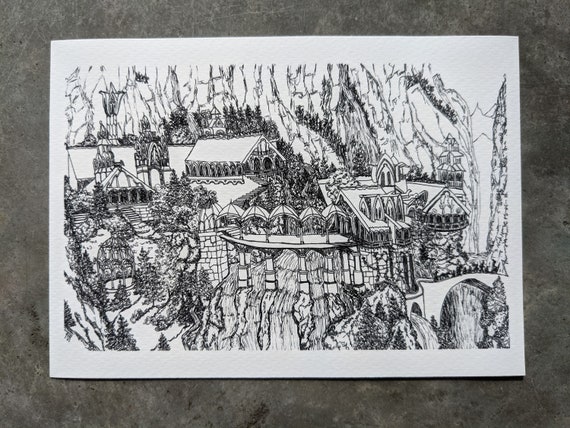 Rivendell Lord of the Rings Print 5x7 or 8x10 - Etsy