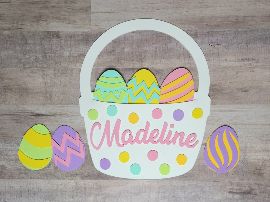 Personalized Easter Egg Basket Craft Kids Craft Easter Activity Spring ...