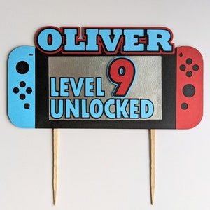 Gamer Cake Topper, Personalized Cake Topper, 3D Cake Topper, Video Game ...