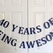 40th Birthday Banner 40 Years of Awesome 1984 Banner 40th Party ...