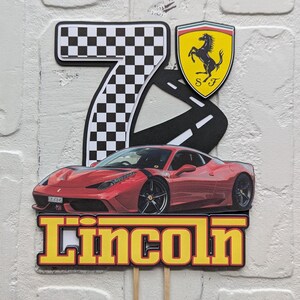 Personalized Ferrari Cake Topper: Luxury Car Birthday Party Decor - Etsy