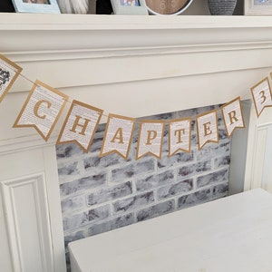 Custom Book Themed Birthday Banner | Next Chapter Banner | Black and ...
