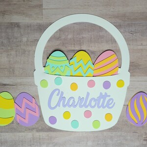 Personalized Easter Egg Basket Craft Kids Craft Easter Activity Spring ...