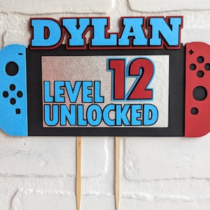 Gamer Cake Topper, Personalized Cake Topper, 3D Cake Topper, Video Game ...