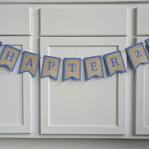 Custom Book Themed Birthday Banner | Next Chapter Banner | Black and ...