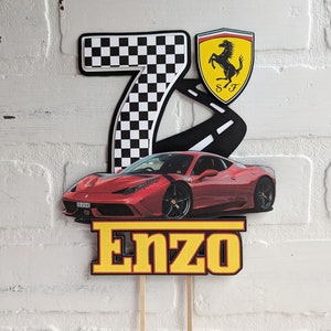 Personalized Ferrari Cake Topper: Luxury Car Birthday Party Decor - Etsy
