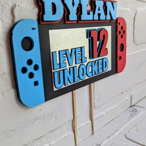 Gamer Cake Topper, Personalized Cake Topper, 3D Cake Topper, Video Game ...