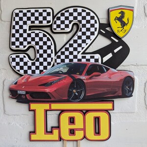 Personalized Ferrari Cake Topper: Luxury Car Birthday Party Decor - Etsy