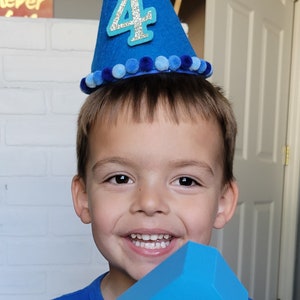 Birthday Hat 4th Birthday Hat Boys and Girls Birthday Hats Custom Color ...