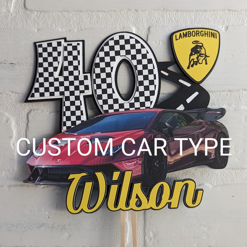Car Gold Cake Topper - Etsy