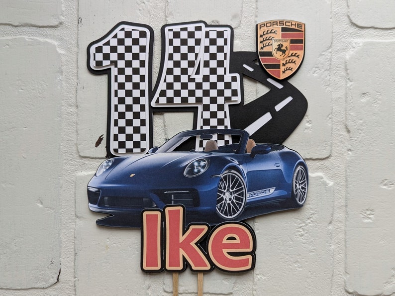 Personalized Sports Car Cake Topper: 3D Luxury Car Party Centerpiece - Etsy