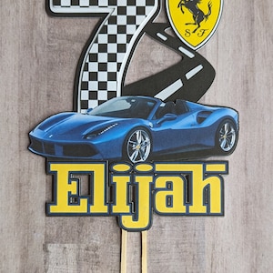 Personalized Ferrari Cake Topper: Luxury Car Birthday Party Decor - Etsy