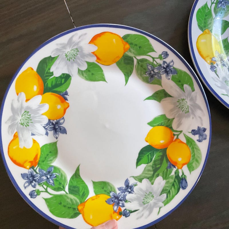 Ceramic Lemon Dinner Plates - Etsy