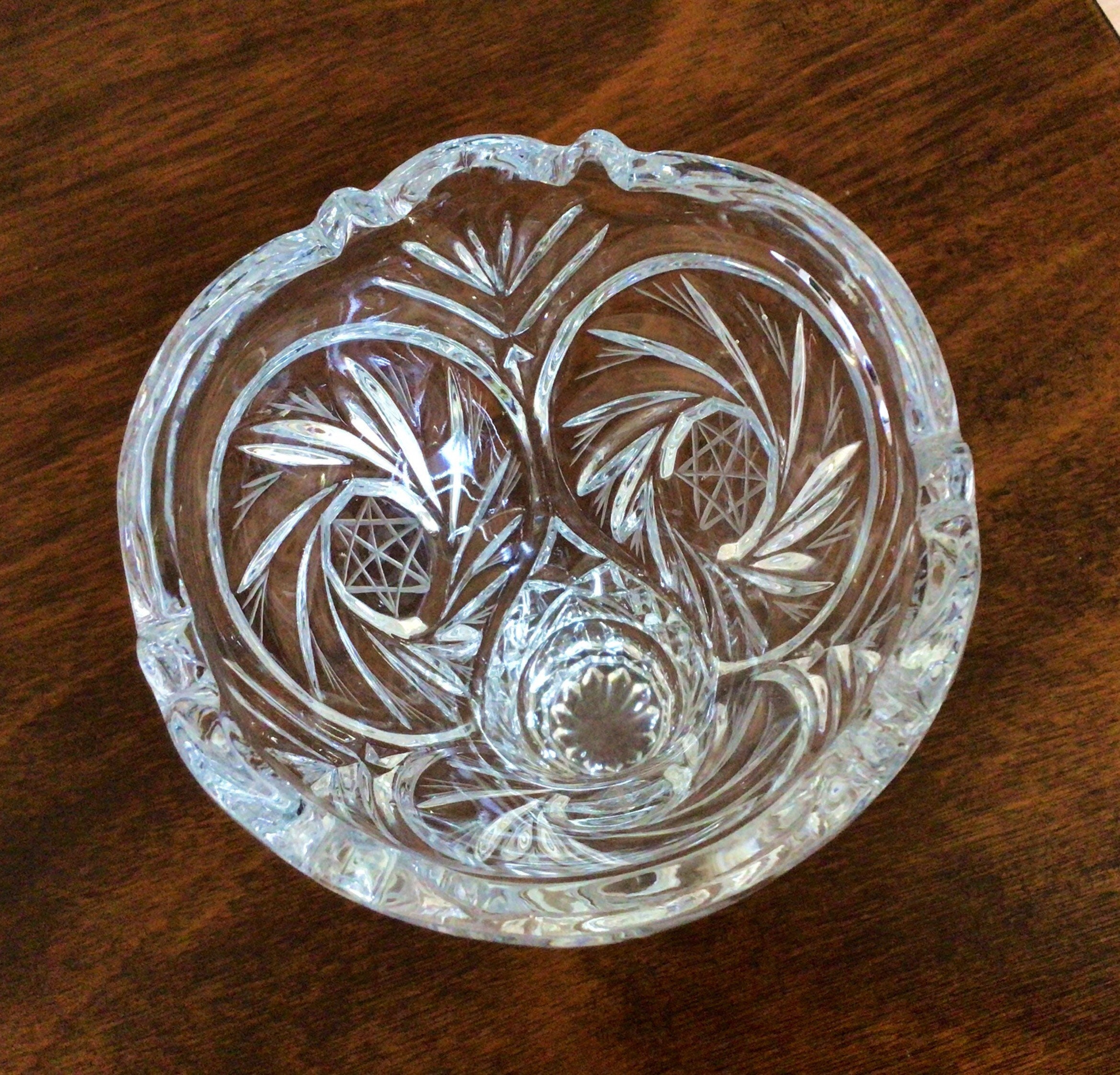 Vintage Crystal Vase Pinwheel Crystal Vase Vintage Crystal - Etsy