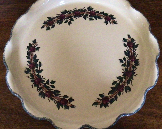 Vintage Apple Pie Plate Made by Jo-ann Stores , Ceramic Pie Plate With ...