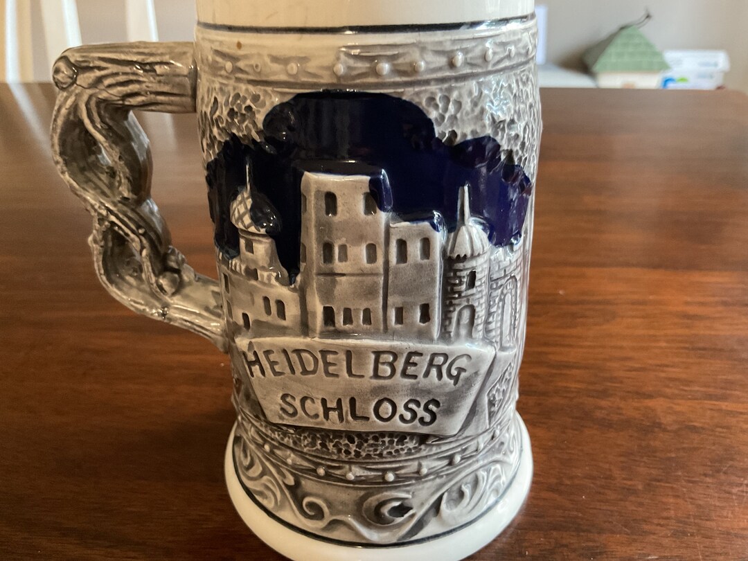 Vintage German Beer Mug heidelberg Schloss Raised Design, German Beer ...