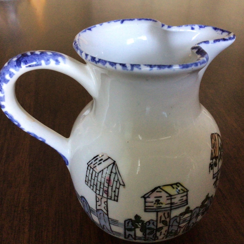Blue Ceramic Pitcher - Etsy