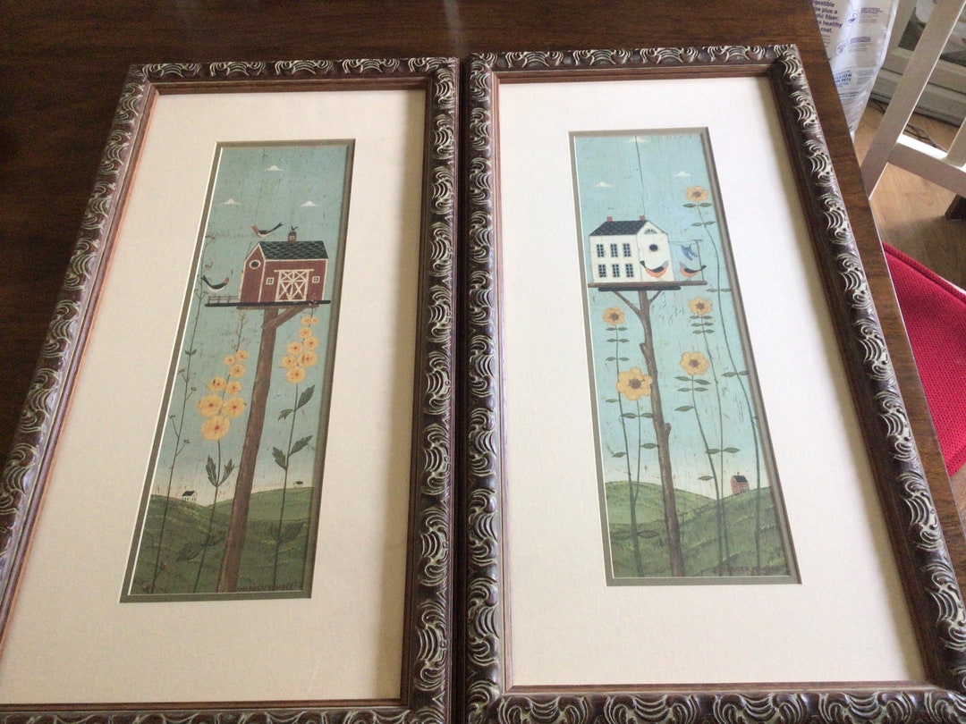 Set of Paintings by Warren Kimble, Birdhouses by Warren Kimble ...