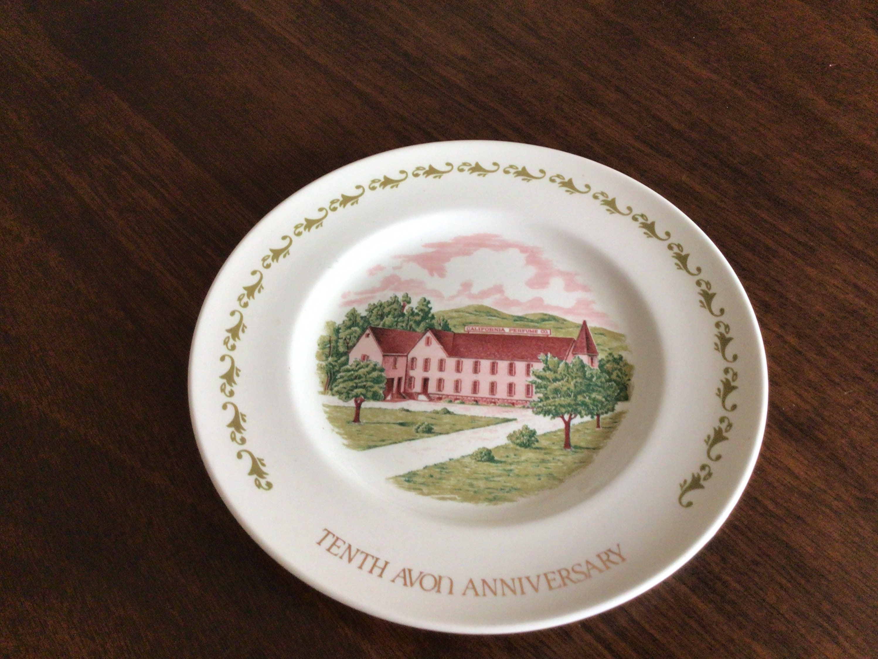 Vintage Avon Plate, Tenth Anniversary Avon Plate, Collectible Avon ...