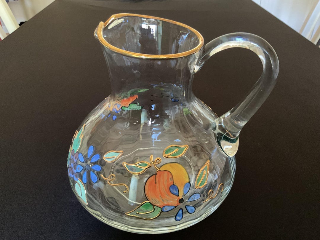 Vintage Romanian Glass Hand Crafted Water Wine Ice Tea 22 Kt Gold ...