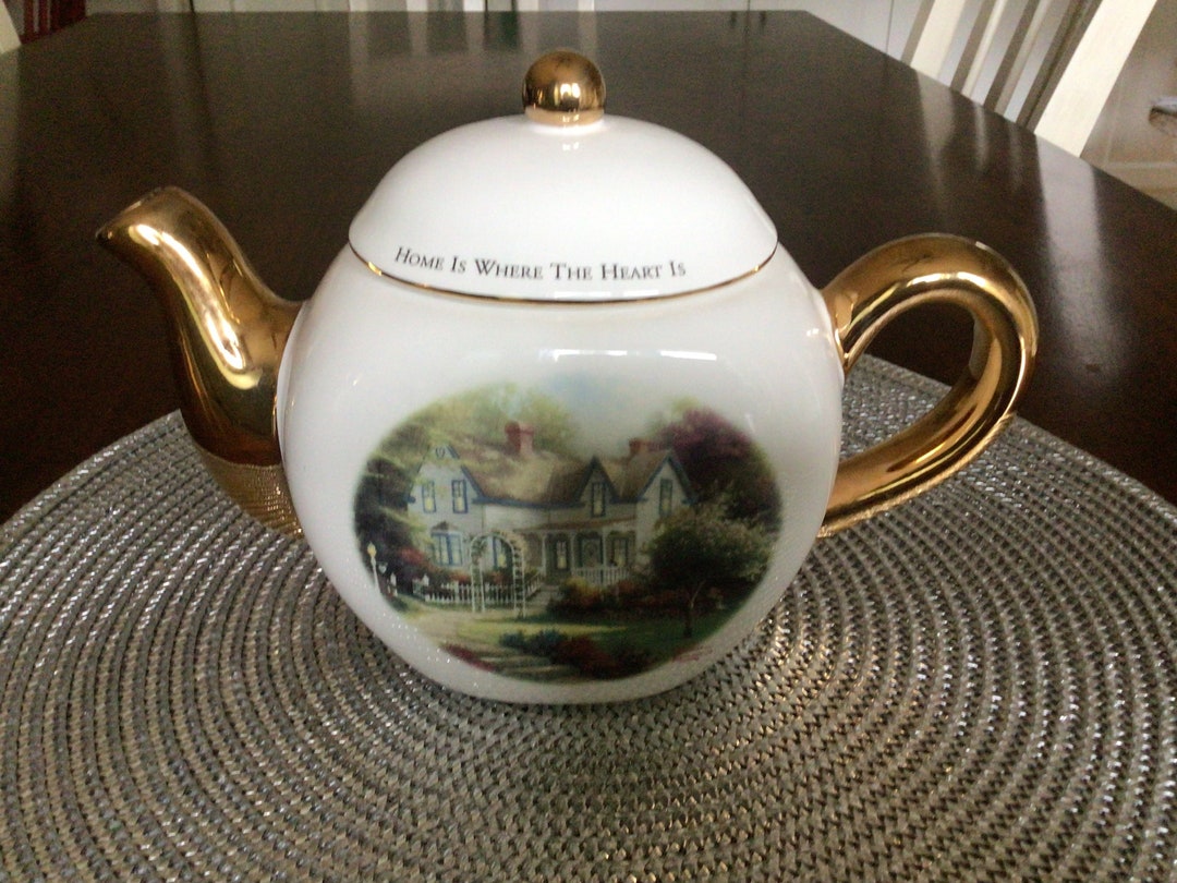 Vintage Thomas Kinkade Teapot, Collectible Teapot, Gift for Teapot ...
