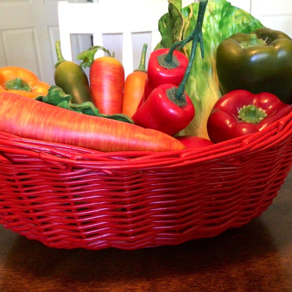 Red Basket - Etsy