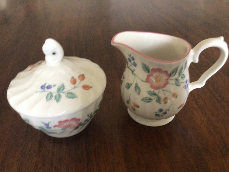 One Sugar and Creamer English China Set Johnson Brothers Summer Chintz ...