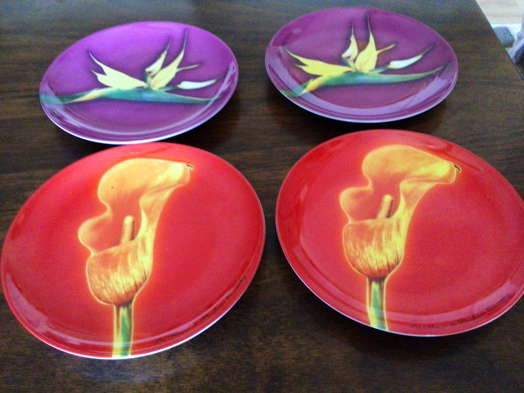 Set of 4 Plates by Parfums Givenchy Paris, Collectible Plates ...