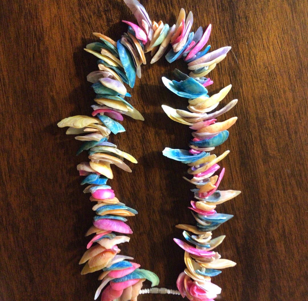 Sea Shells Boho Necklace, Statement Multi Color Sea Shell Necklace ...
