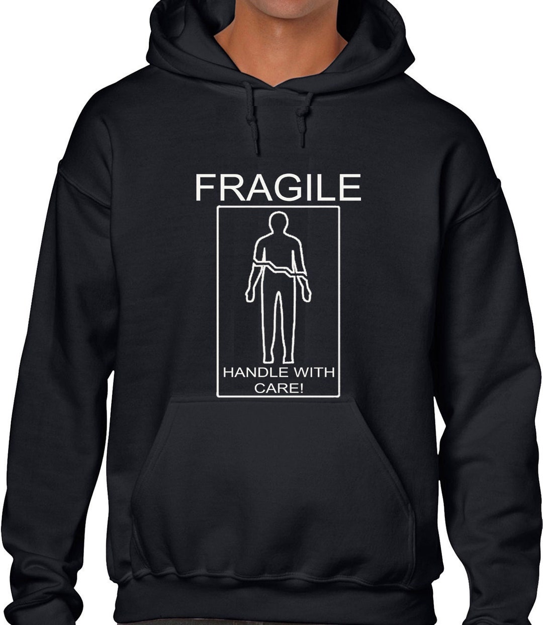 Fragile Handle With Care Funny Hoody Hoodie Cool Joke Printed - Etsy